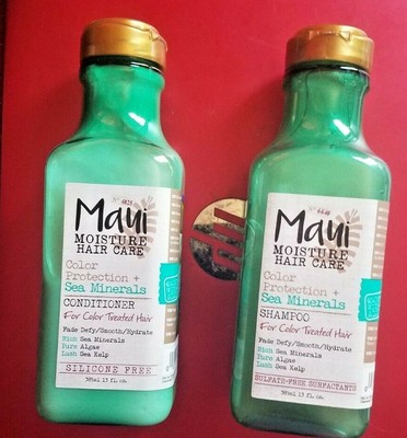 2 PACK MAUI MOISTURE COLOR PROTECTED +SEA MINERALS SHAMPOO ...