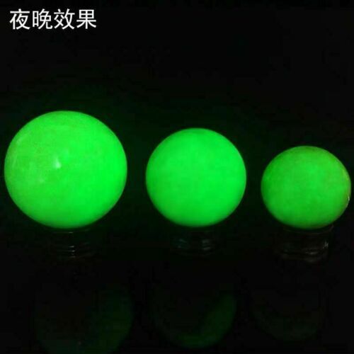 150mm Glow In The Dark Stone Green Luminous Quartz Crystal Sphere Ball ...