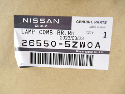 Genuine OEM Nissan 26550-5ZW0A Passenger RH Tail Light Comb Assy 2017 ...