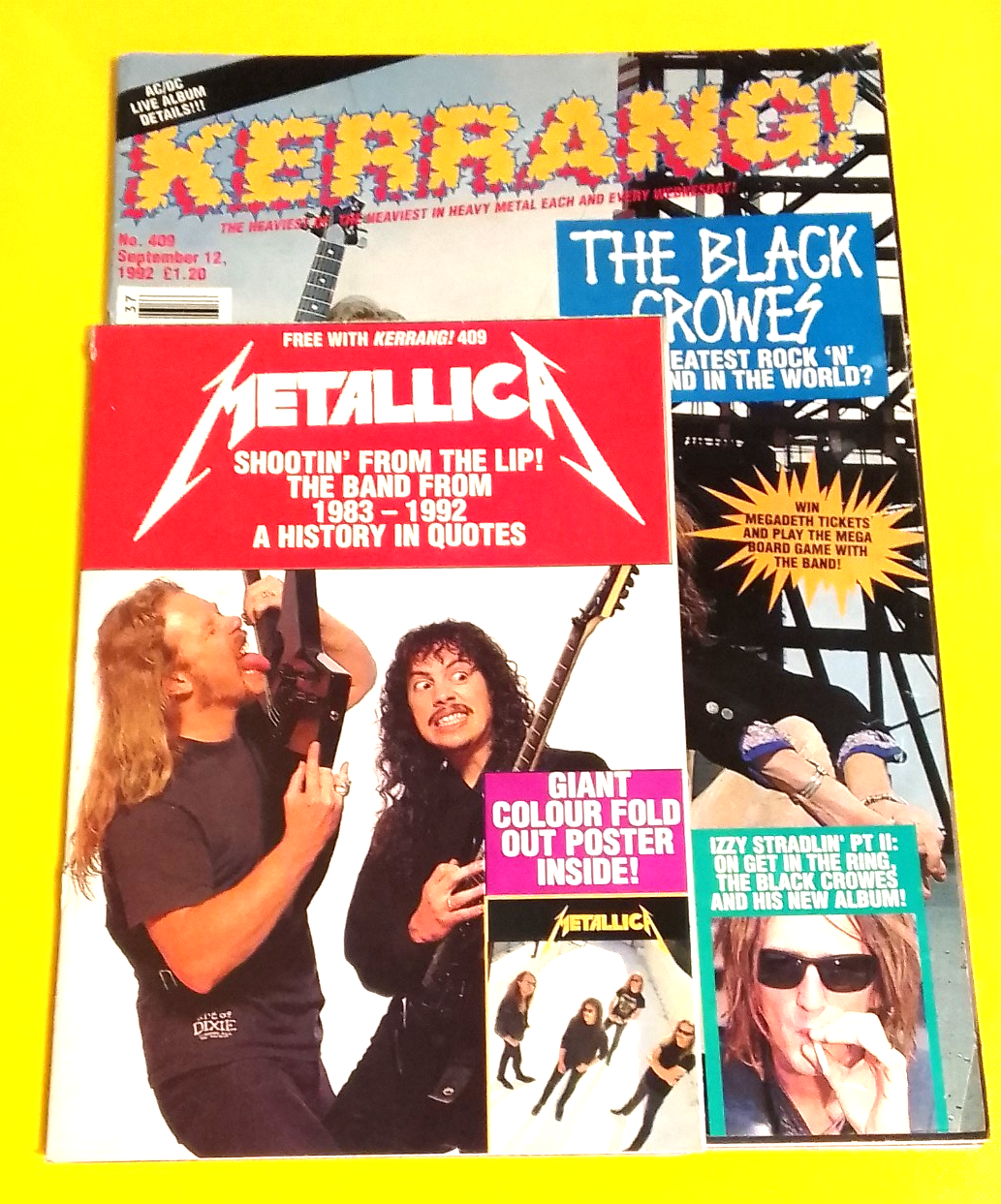 Kerrang! No.409 September 12 1992 - Black Crowes + Metallica Poster ...
