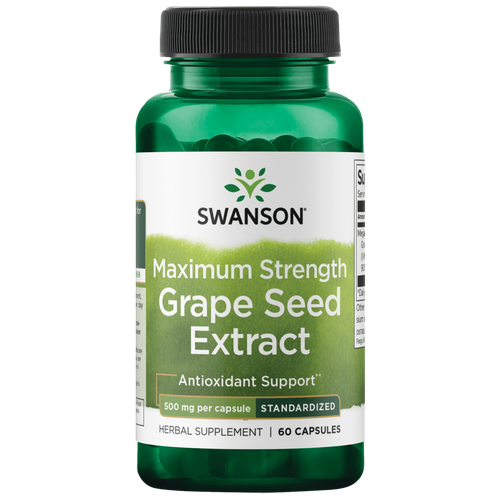 Swanson Grape Seed Extract (Standardized) 500 mg 60 Capsules ...