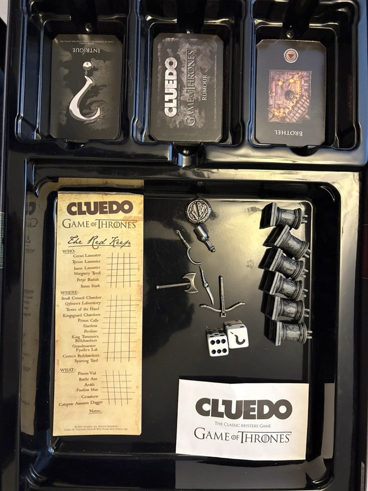 Game of Thrones Cluedo - 100% Complete - Great Condition, great price ...