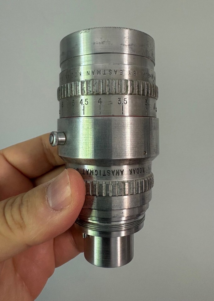 Vintage Kodak 50mm f1.6 Anastigmat S Mount Cine Lens 16mm Movie Camera ...