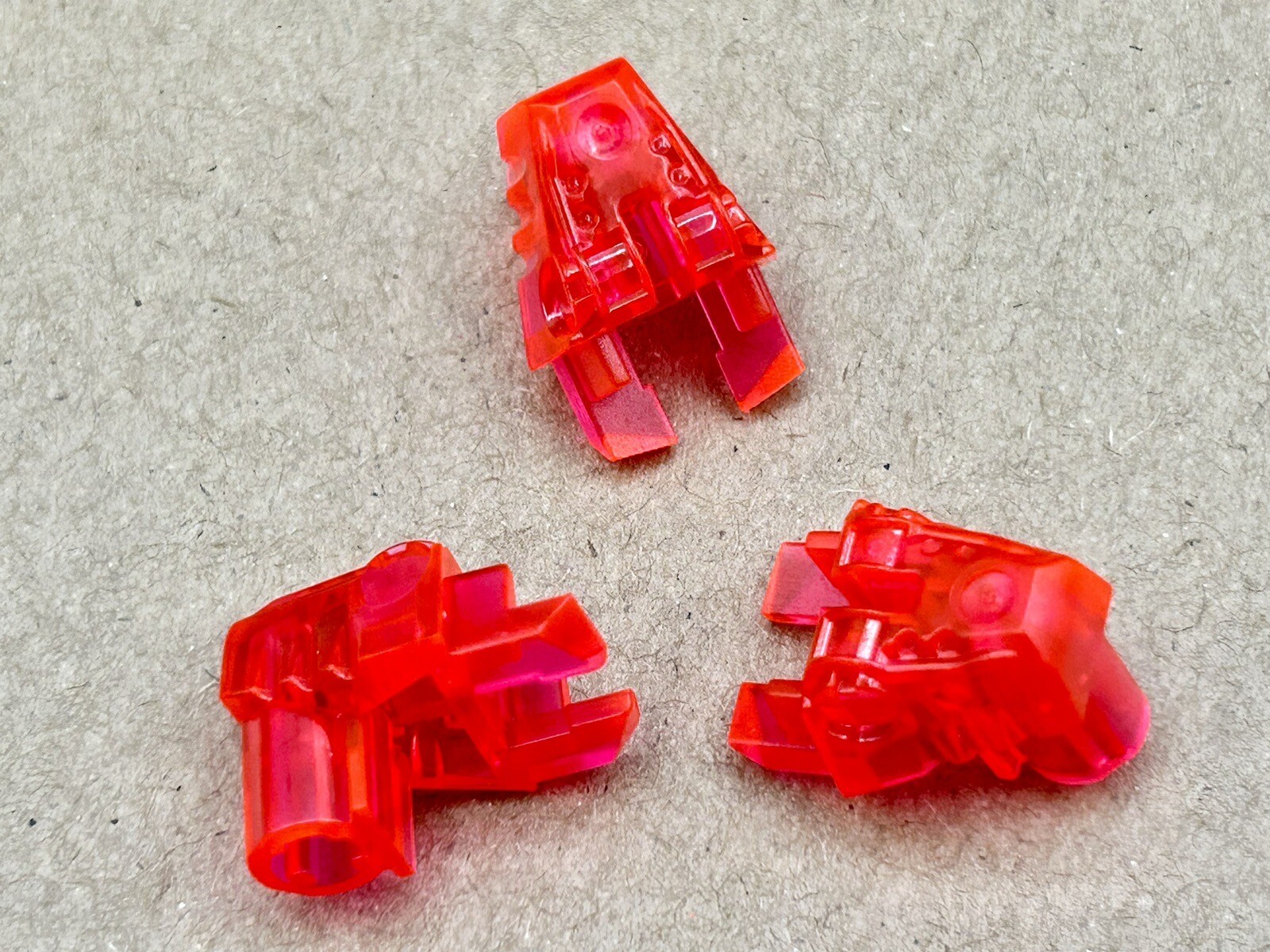 Lego Parts (3) - Trans-Neon Orange Bionicle Head Connector Block ...