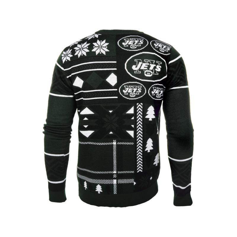Officially Licensed NFL Patches Crew Neck Ugly Sweater 426190-J | eBay