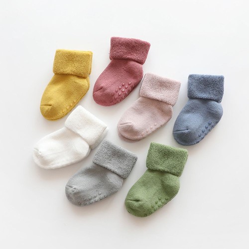 Toddler Baby Socks Infant Crib Shoes First Walkers Booties Cotton Floor ...