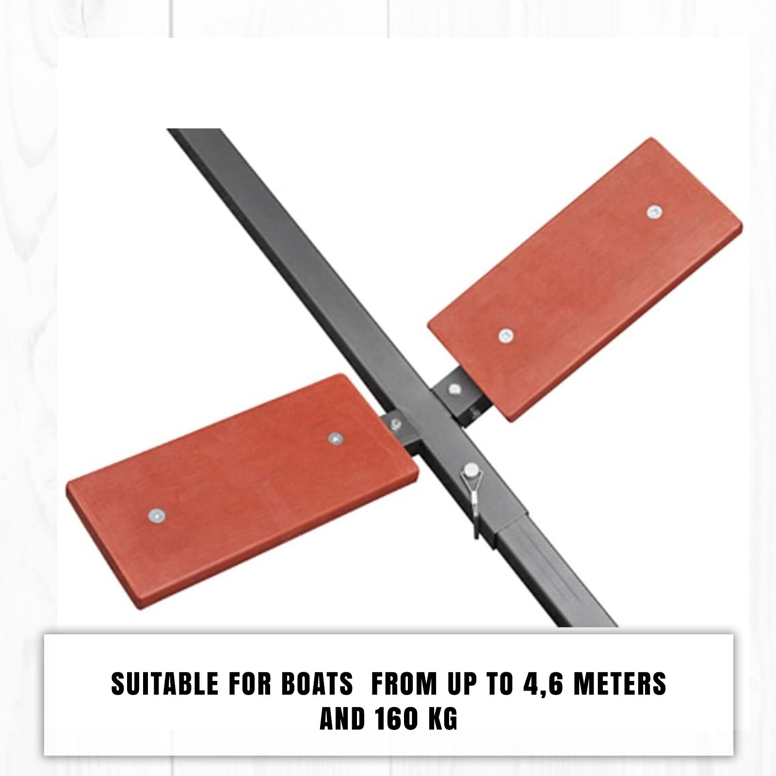 4.6M Boat Trailer Outdoor Launching Trolley Dinghy Inflatable Wheels ...