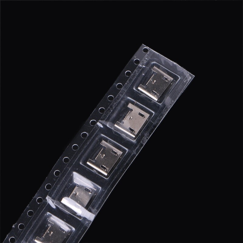 10 Pcs Micro USB Type B 5 Pin Female Socket Connector SMD 4 Legs 90 ...