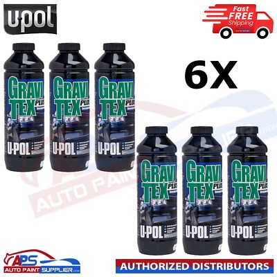 6X U-POL GRAVITEX PLUS HS STONE CHIP COATING UPOL, PROTECTER 1L - BLACK ...