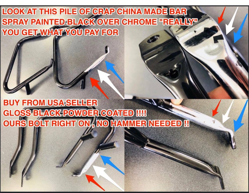 HARLEY DAVIDSON SOFTAIL NIGHT TRAIN CROSS BONES 53953-06 LUGGAGE RACK ...