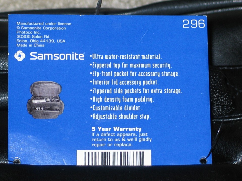 Samsonite Camera Case Carrying Bag Protective Case Tote Shoulder Bag | eBay