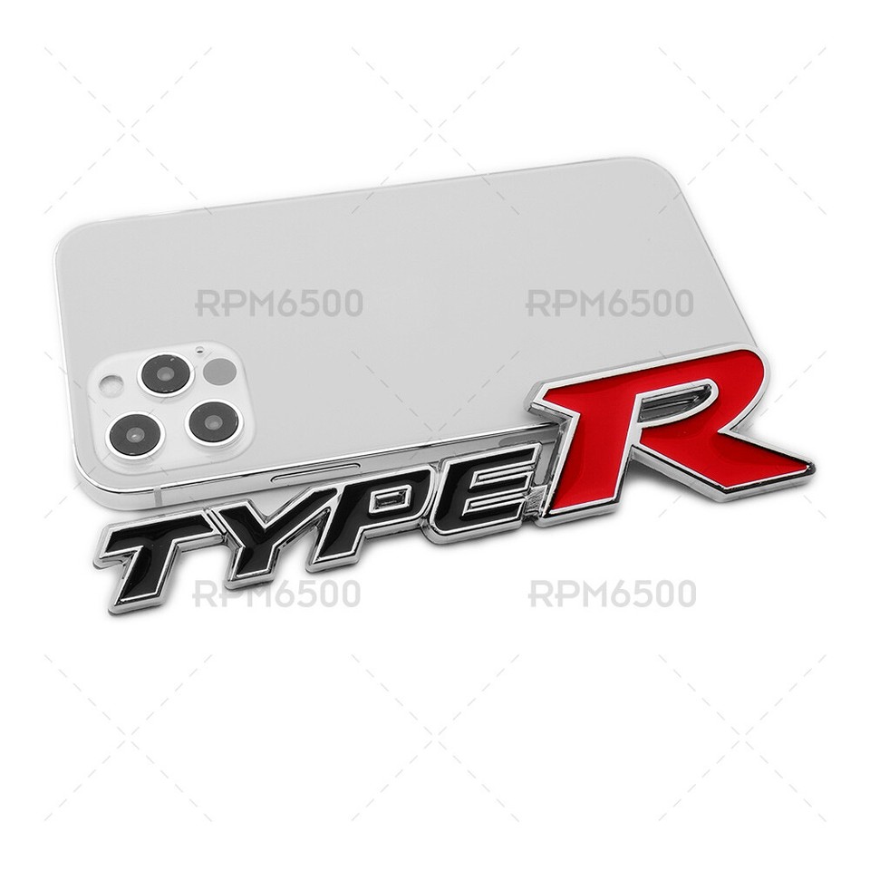 For Honda Type R Racing Sport Black Rear Tailgate Emblem Badge Logo ...