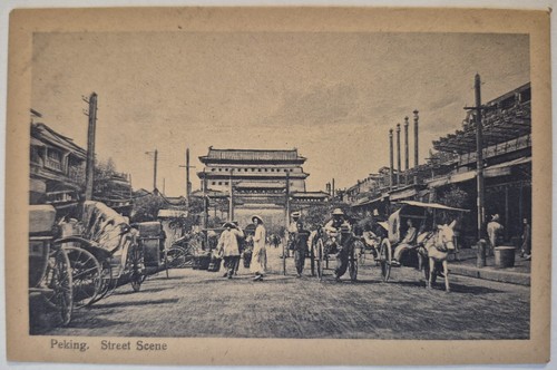 Vintage Postcard Street Scene Peking China AA47 | eBay