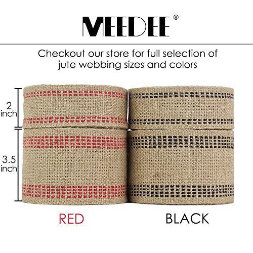 Red Jute Webbing 2 Inch Upholstery Webbing Jute Webbing Burlap with Red ...