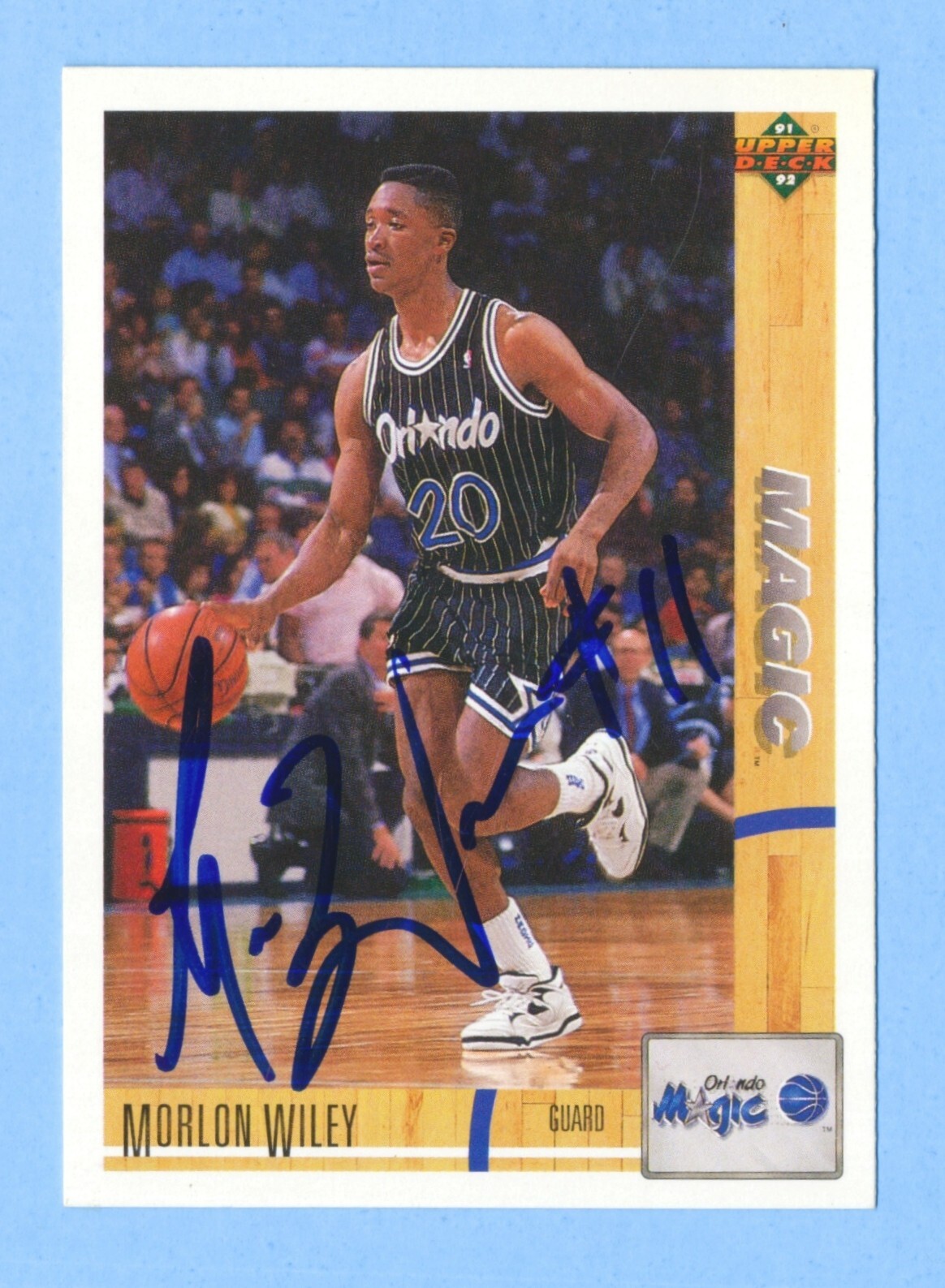 Morlon Wiley - Signed/Autographed - 1991-92 NBA Upper Deck Card #26 ...