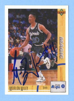 Morlon Wiley - Signed/Autographed - 1991-92 NBA Upper Deck Card #26 ...