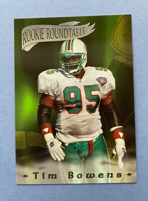 1995 Collector's Edge Excalibur Rookie Roundtable Tim Bowens #3 Miami ...