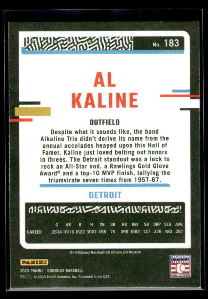 2023 Donruss Independence Day #183 Al Kaline Tigers | eBay