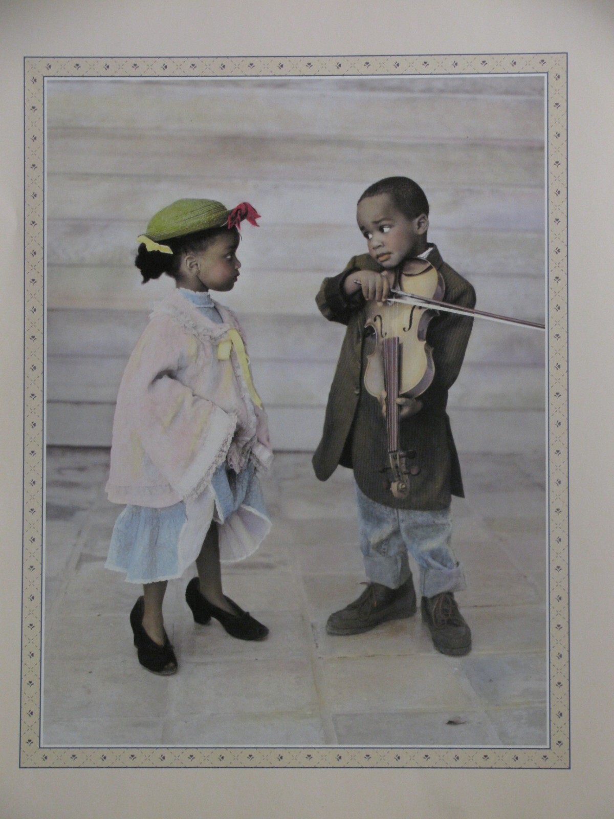 Young Boy Serenading Young Girl with Violin 16x20 Poster | eBay