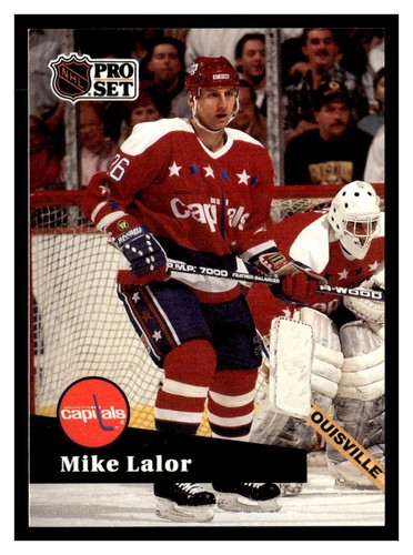 1991 Pro Set #255 Mike Lalor - Washington Capitals | eBay