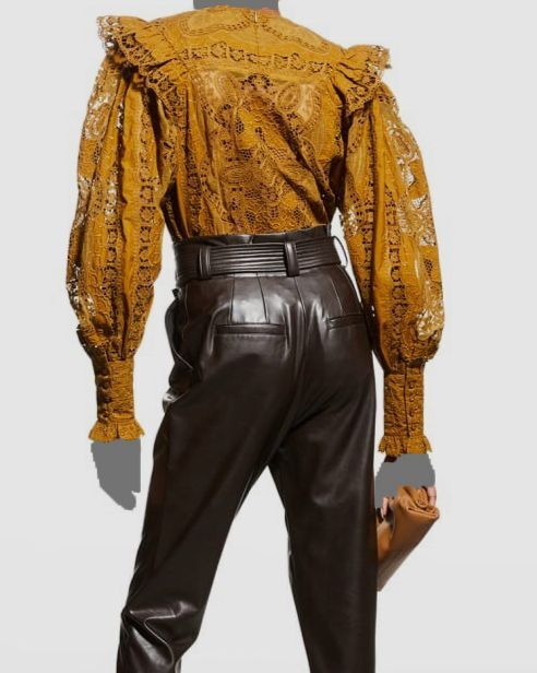 $695 Ulla Johnson Women Brown Lace Panel Button Fastening Anabella ...