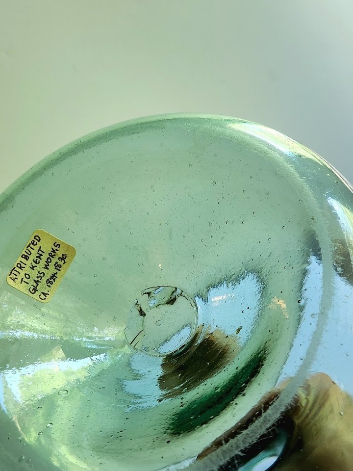 Kent Glass Pontil Aqua Glass Large Flask Kent Ohio 1830 | eBay