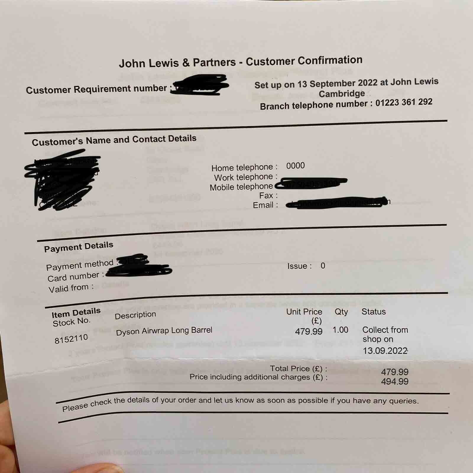 Dyson Airwrap Complete Long Multi Hair Styler - Warranty & Receipt 5025155068229 | eBay