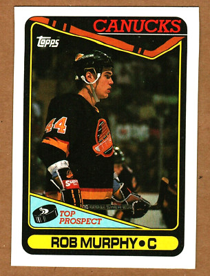 1990 TOPPS HOCKEY CARD - #37 ROB MURPHY VANCOUVER CANUCKS | eBay