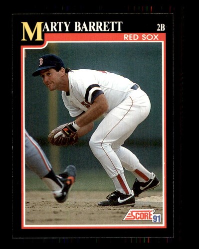 1991 Baseball Score Marty Barrett Boston Red Sox #228 | eBay