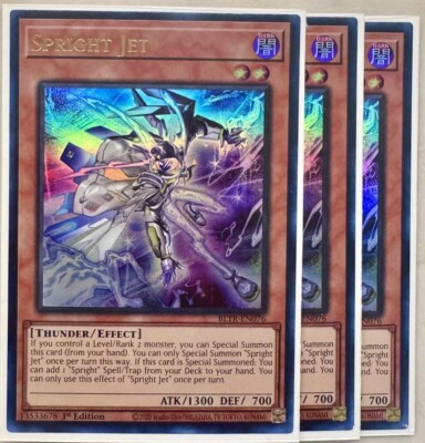 Yugioh! 3x Spright Jet BLTR-EN076 Ultra Rare 1st Ed Mint / NM | eBay