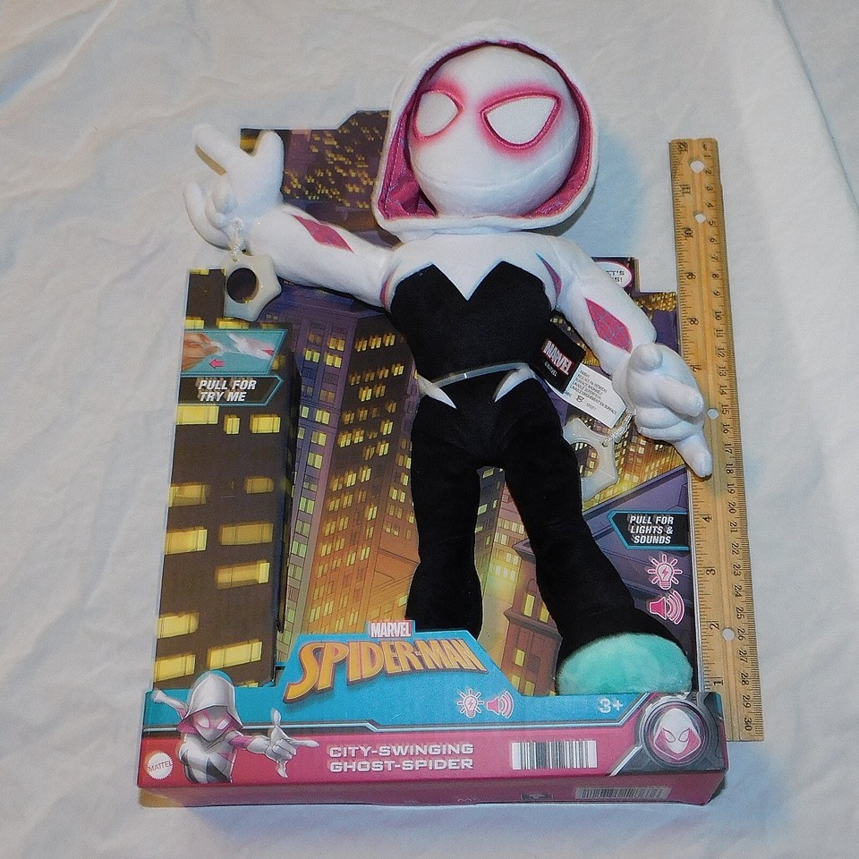 NEW Ghost Spider Gwen Spidey Friends Spiderman Plush City Swinging ...