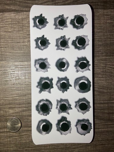 (18) Bullet Hole Sticker gun shot decal realistic car truck glass ...