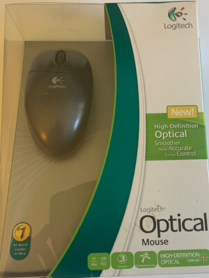 Vintage Logitech Optical Mouse 3 Buttons USB New in Sealed Package | eBay