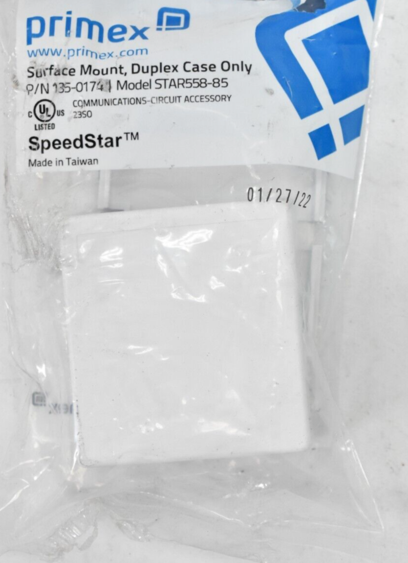 Primex Surface Mount Duplex Case Only 1 Or 2 Port White Housing ...