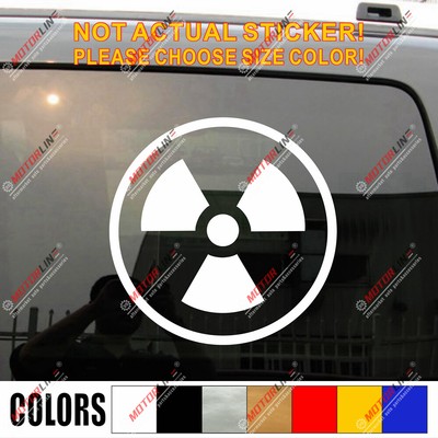 pick size color Radioactive Symbol Radiation Decal Sticker Car Vinyl ...