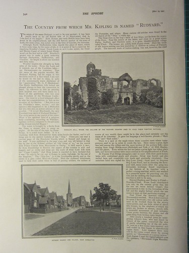 1900 Victorien Imprimé ~ Biddulph Hall Rudyard Kipling ~ Astbury Église ...