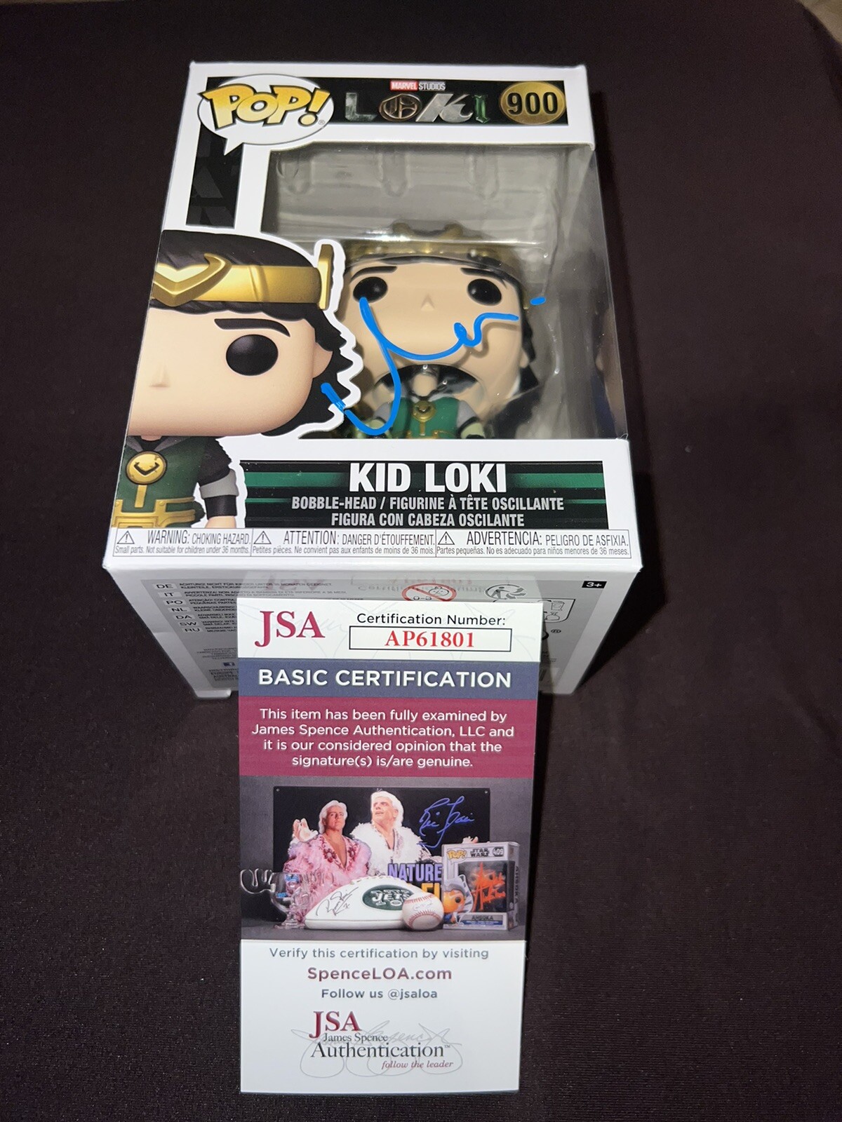 Matt Damon Signed Official Kid Loki Funko Pop Marvel Studios Loki JSA ...