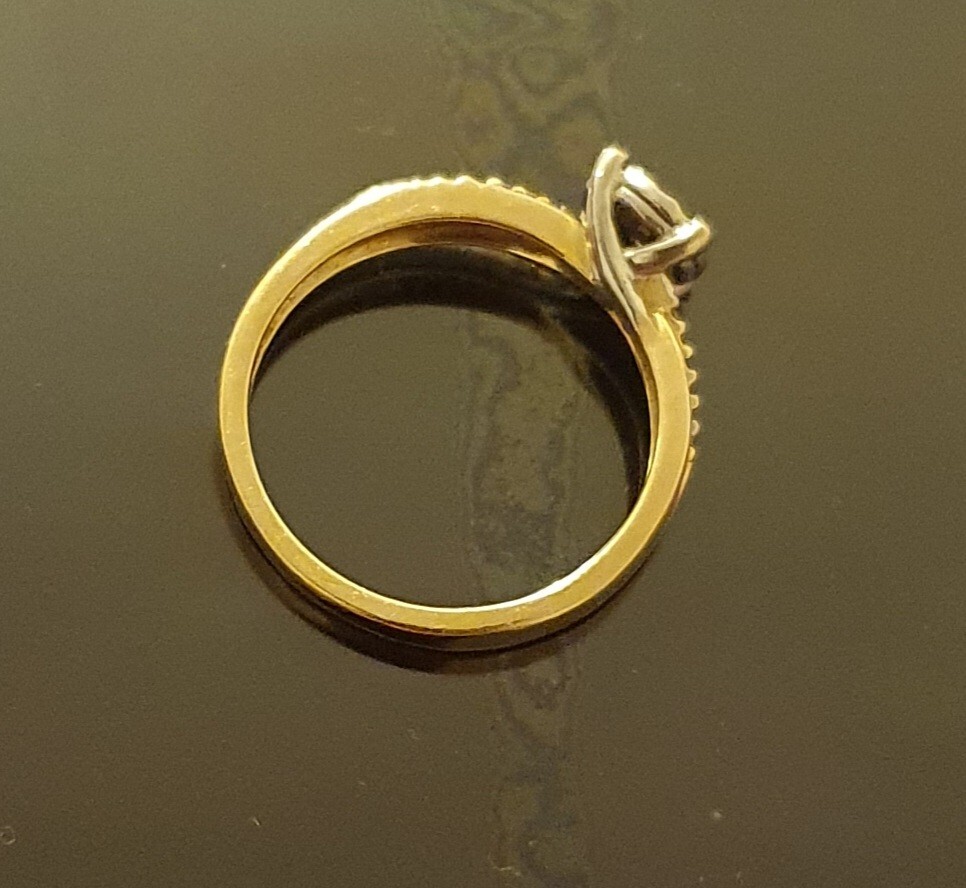 Warren James Engagement Ring 9ct Yellow Gold Diamond Size M | eBay UK