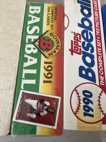 BASEBALL CARD COMPLETE 5 SET LOT 1989 SCORE 1990 1991 TOPPS 1991 BOWMAN ...