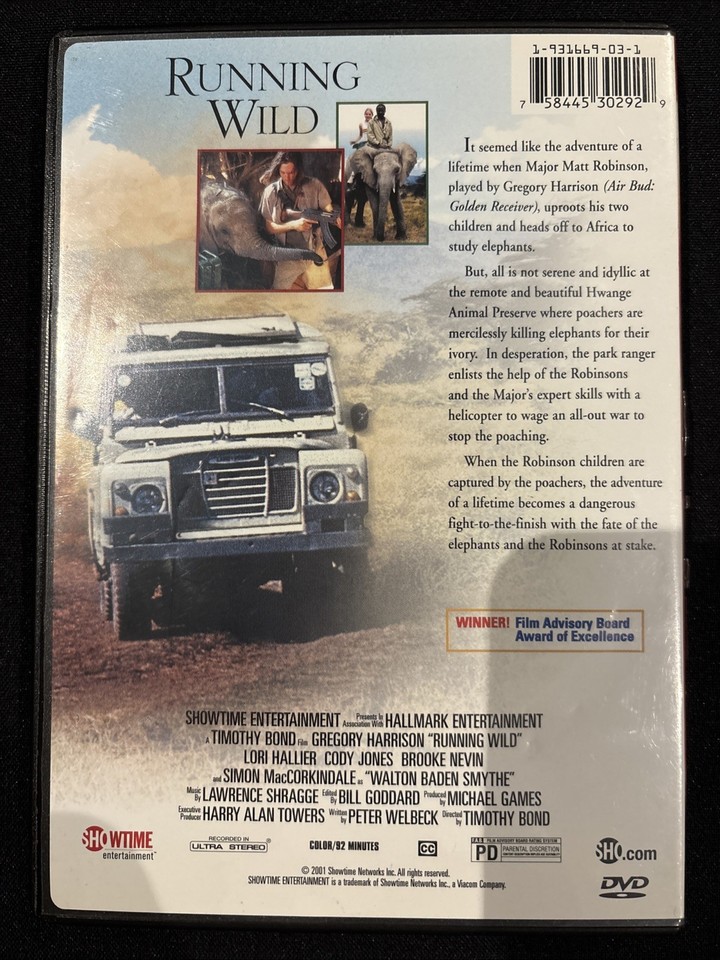 Running Wild (DVD, 2001, Showtime) Gregory Harrison, Lori Hallier, Rare ...
