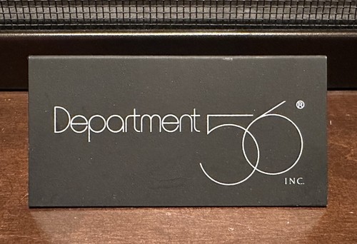 Dept 56 Village Store Display Sign 4" x 2" Double Sided Black ...