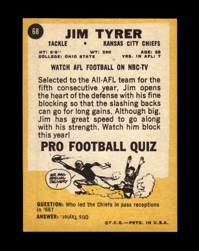 1967 Topps Set-Break # 68 Jim Tyrer NR-MINT *GMCARDS* | eBay