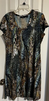 Women's Dress Zemmie for Nina Leonard XL 95% polyester 5% spandex ...