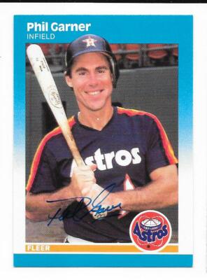 PHIL GARNER 1987 FLEER AUTOGRAPHED SIGNED # 58 HOUSTON ASTROS | eBay