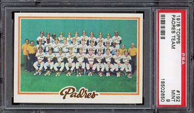 1978 Topps Baseball #192 Padres Team PSA 9 | eBay