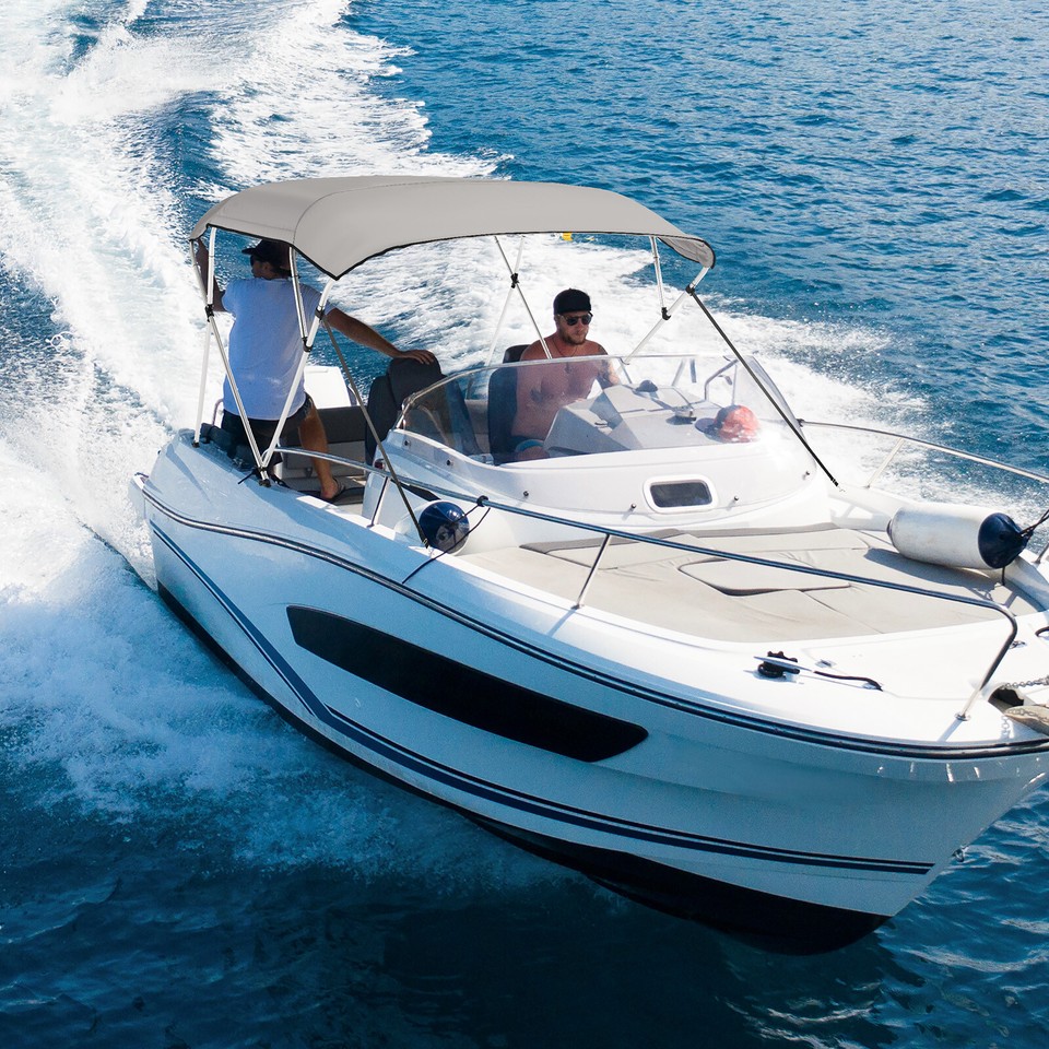 1200D Bimini Top 3 Bow / 4 Bow Canopy Boat Cover 6ft / 8ft Long With ...