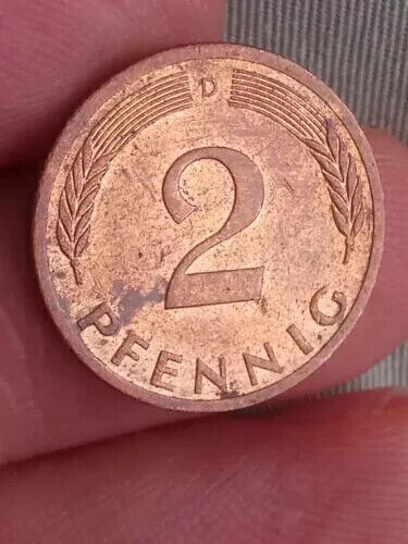 Coin 2 PFENNIG 1975 D Germany Federal Republic Deutschland ...