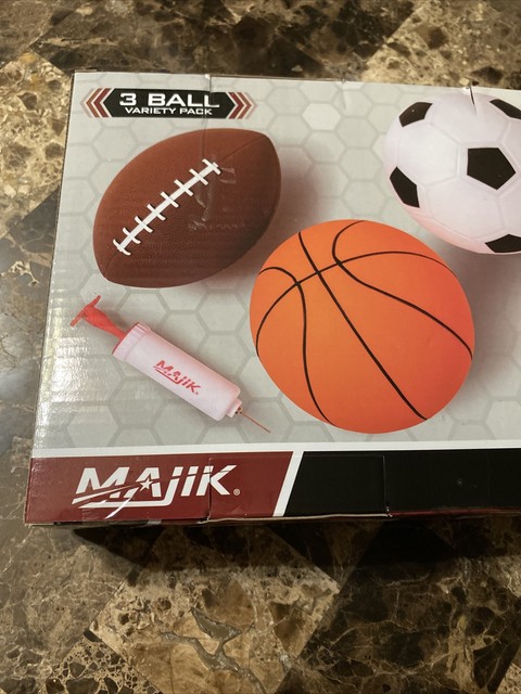 Set of 4 Majik 5 Inch Mini Indoor Rubber Basketballs Pump and Needle ...