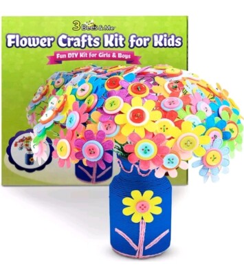 Flower Crafts Kit For Kids Boy's And Girls 3+ New In Box 3 Bess&Me | eBay