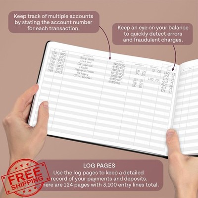 Skyline Accounting Ledger Book, Hardcover, Black, 10x7", Bookkeeping | eBay